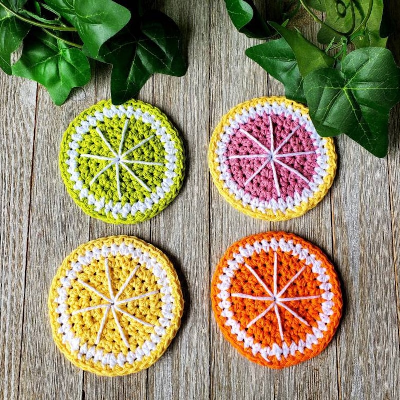 Lemon Coasters - Etsy