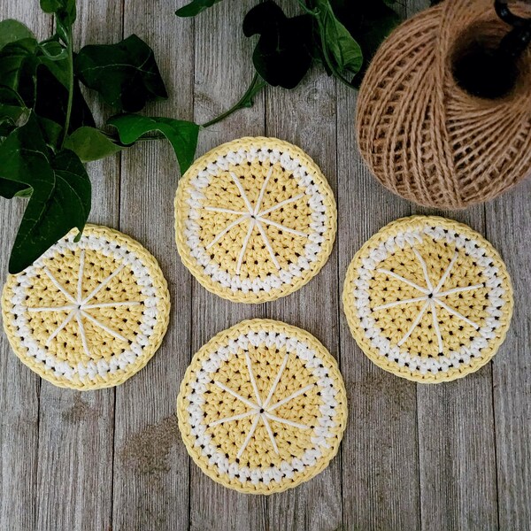 Lemon Coasters - Etsy