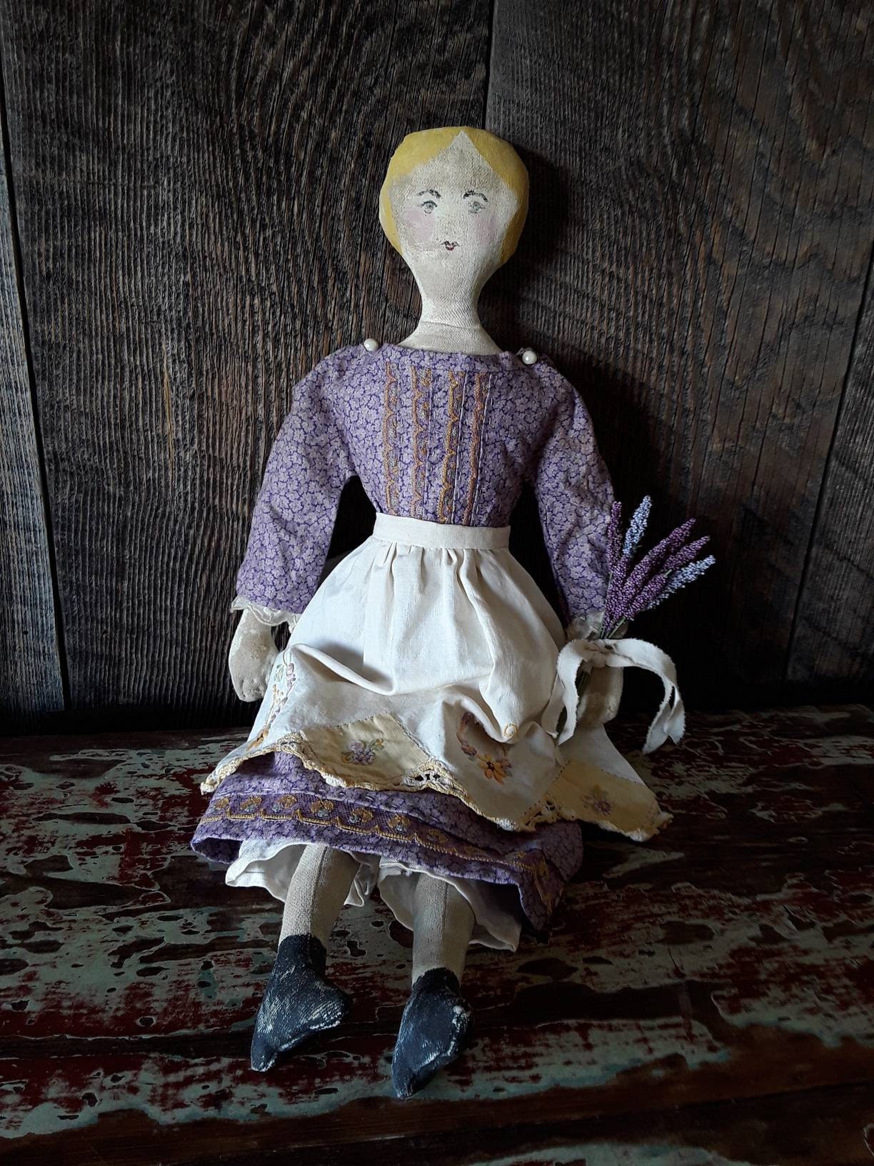 Soft Sculpture Cloth Art Doll Vintage Prairie Doll - Etsy