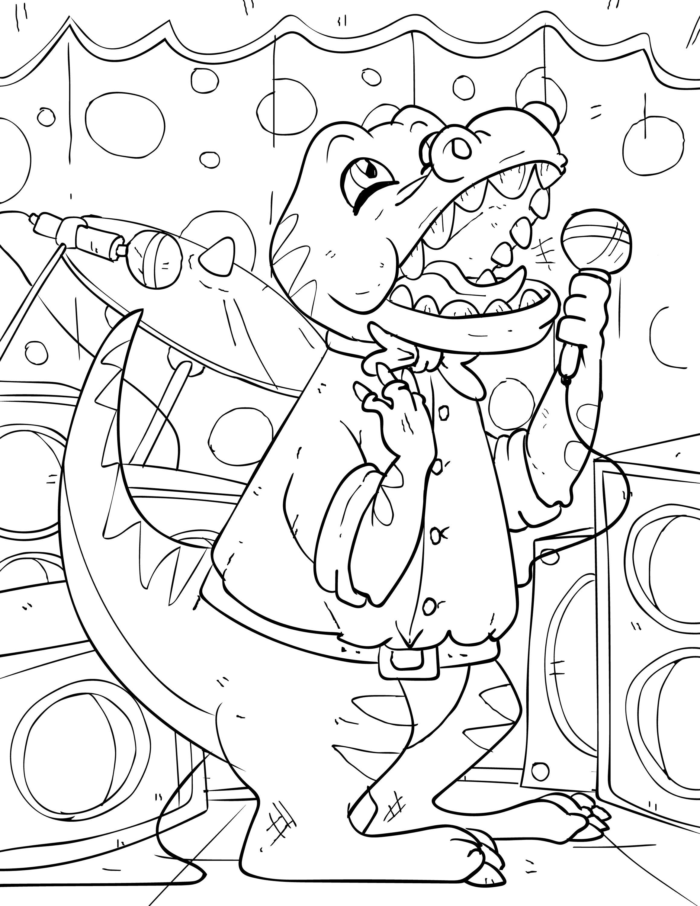 Dinosaurs in Action Coloring Pages 30 Printable PDF Coloring Pages for ...