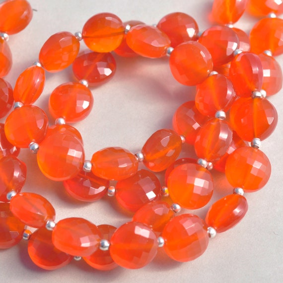 AAA Fire Red Orange Natural Carnelian Gemstone 8mm Faceted - Etsy