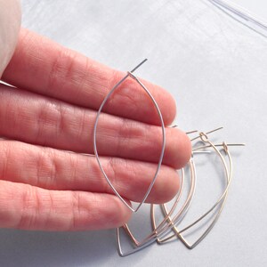 Handmade Leaf Shaped Wire Beading Hoops 2 Long in - Etsy