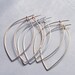 Handmade Leaf Shaped Wire Beading Hoops 2 Long in Argentium Silver or ...
