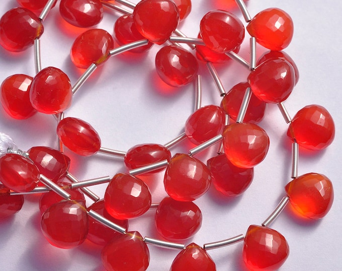 AAA Faceted Amethyst Concave Pear 9-10mm Long Briolette Gemstone Beads ...