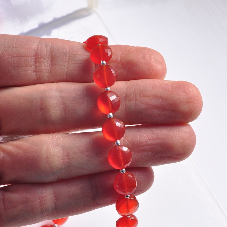 AAA Fire Red Orange Natural Carnelian Gemstone 8mm Faceted - Etsy