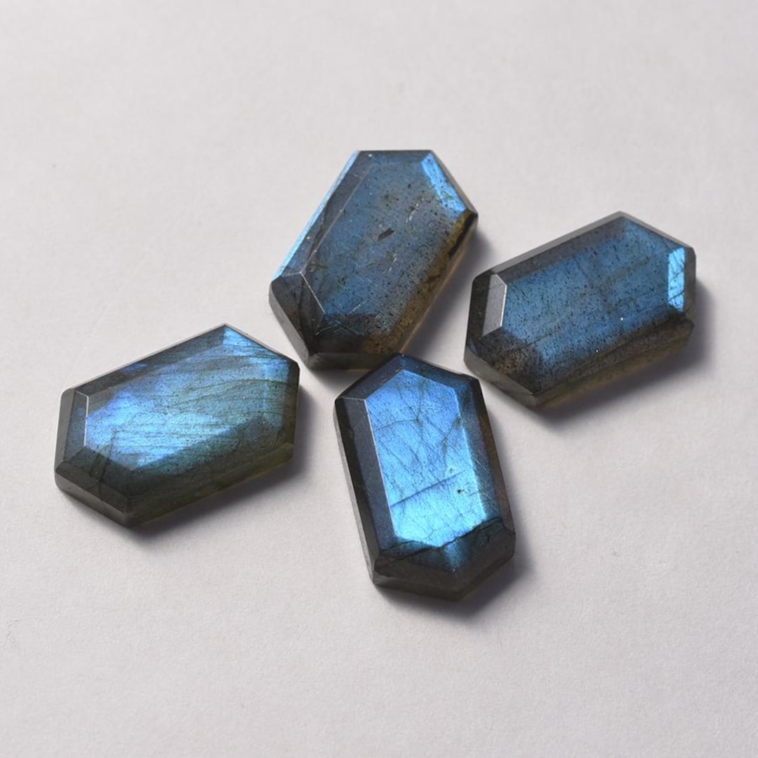 AAA Labradorite Step Cut 10x18mm Hexagon Cabochon Gemstones - Sold ...