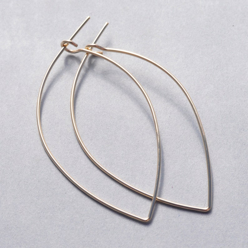 Handmade Leaf Shaped Wire Beading Hoops 2 Long in - Etsy