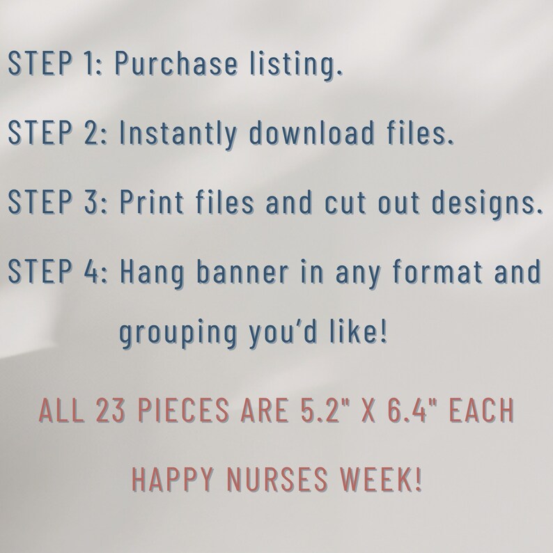 Nurses Week PDF Printable Banner Healthcare Appreciation Nurse Printables Modern Nurse Instant ...