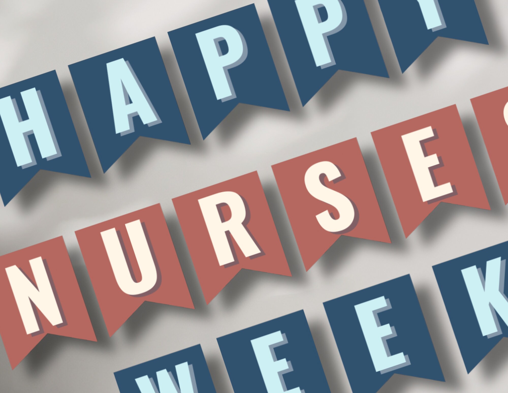 Nurses Week PDF Printable Banner Healthcare Appreciation Nurse Printables Modern Nurse Instant ...