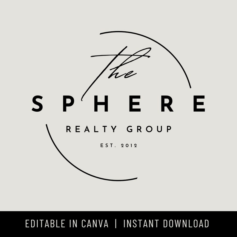 Editable Logo, Canva, Minimalist Logo, Modern Logo, Realtor Logo ...