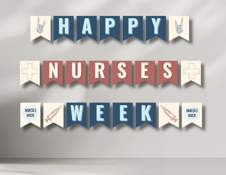 Nurses Week PDF Printable Banner Healthcare Appreciation Nurse ...