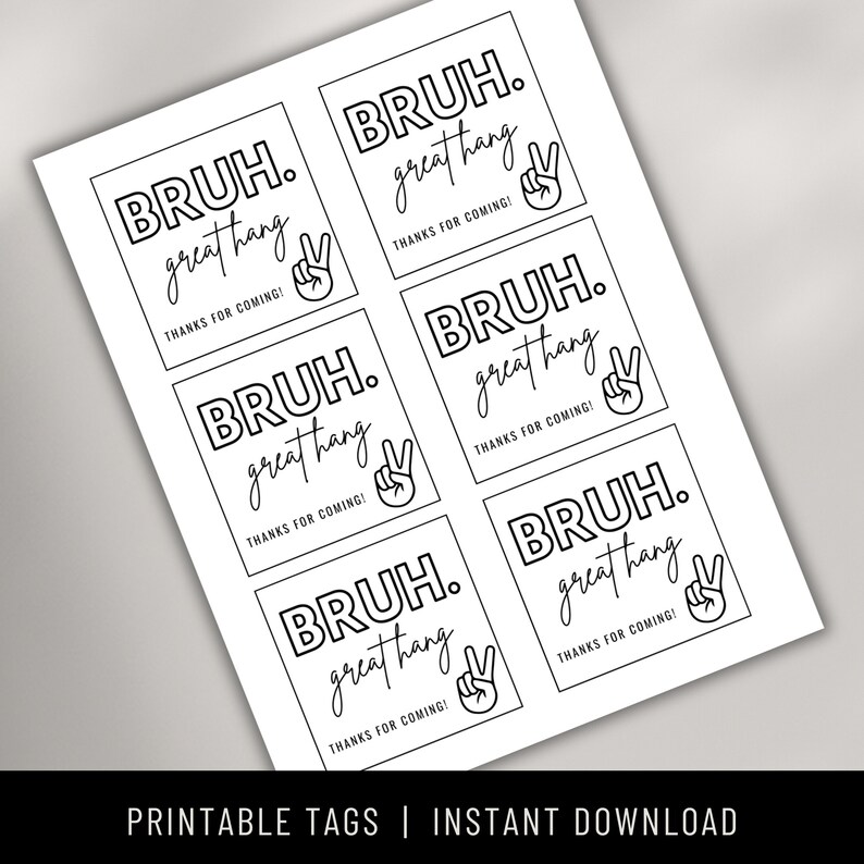 Bruh Birthday Mono Chromatic It's My Birthday Teen Birthday Bruh Invite ...