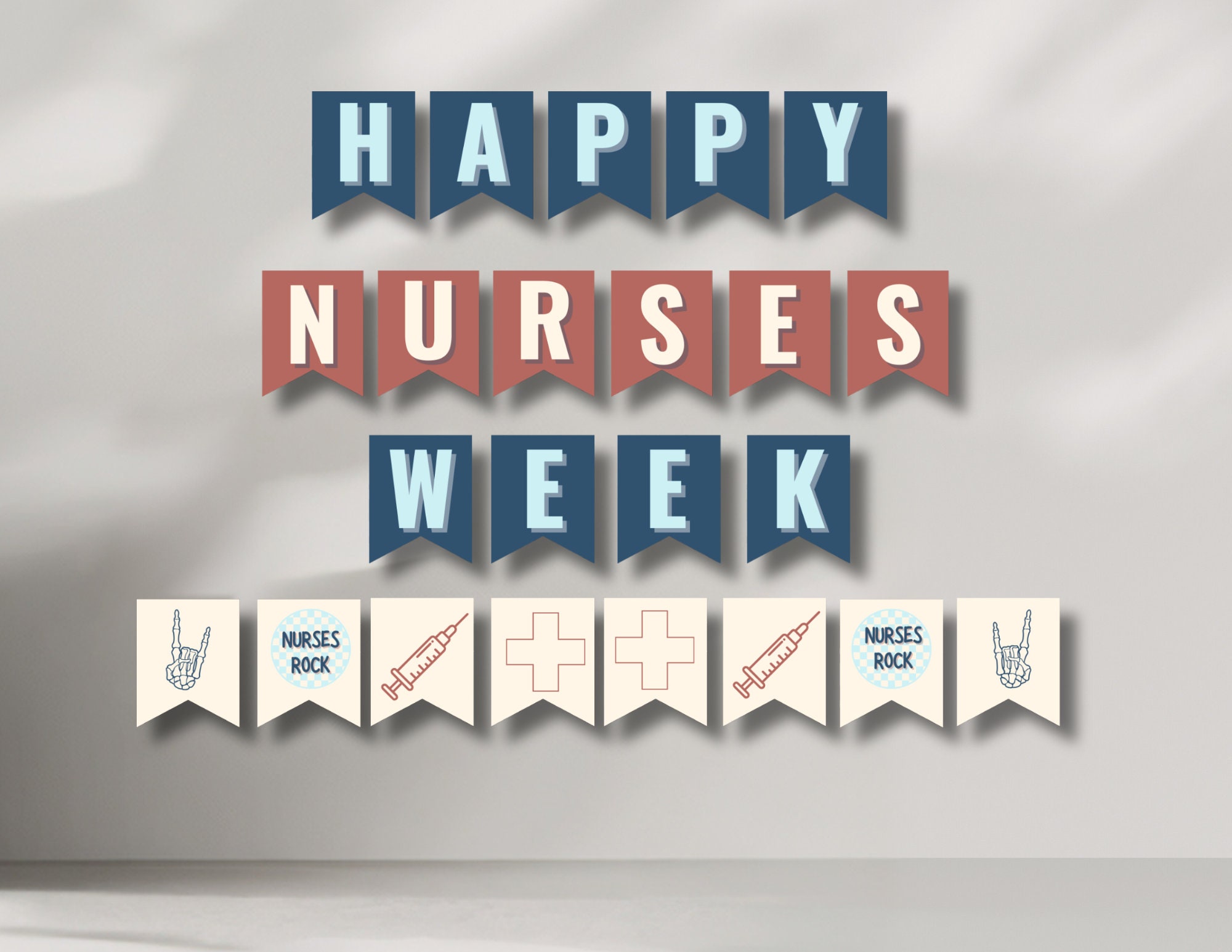 Nurses Week PDF Printable Banner Healthcare Appreciation Nurse ...