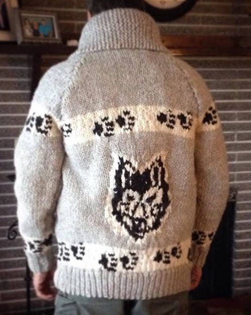 Wolf Sweater PDF Pattern Salish Knitting Native Canadian West Coast ...