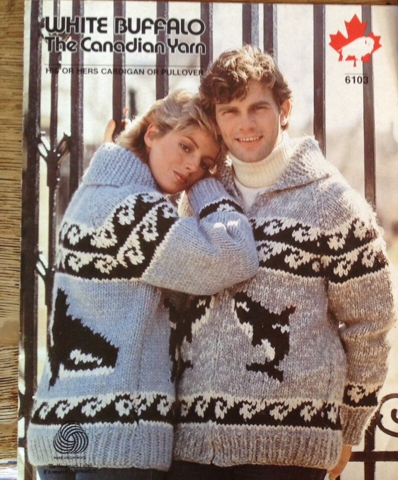Cowichan PDF Pattern Salish Sweater Knitting Cardigan Native Canadian ...