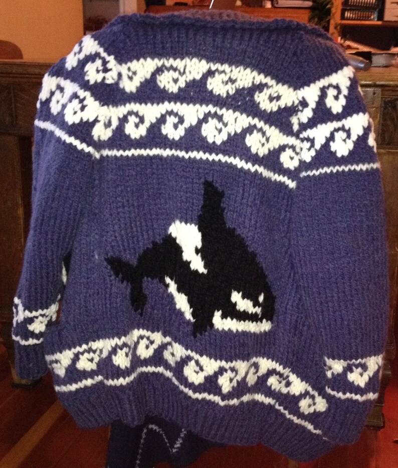 Cowichan PDF Pattern Salish Sweater Knitting Cardigan Native Canadian ...