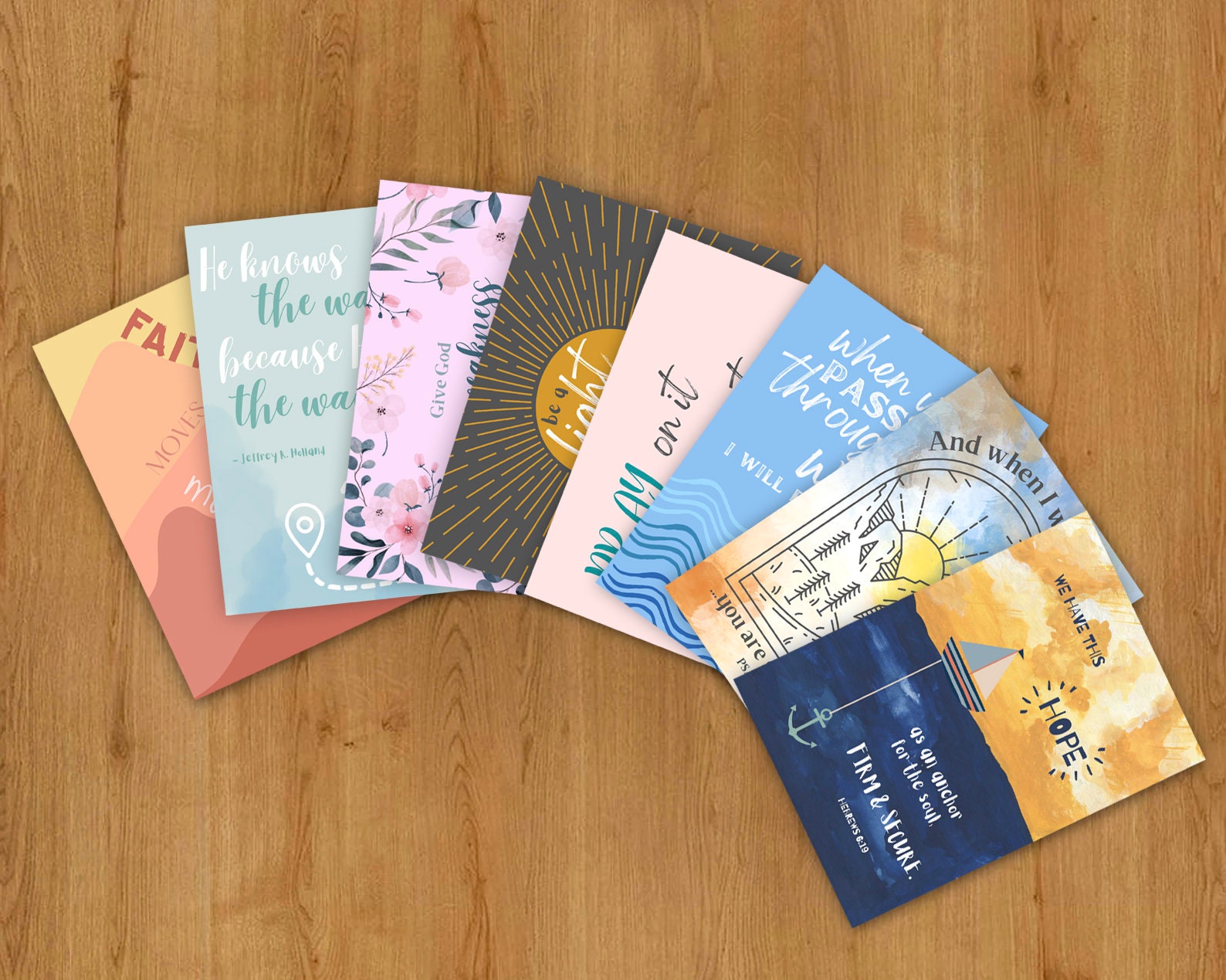 Set of 8 - Printable Christian Religious Postcards - Instant Download ...