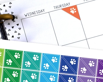 Paw Print Stickers Planner Stickers Vet Appointment Dog | Etsy