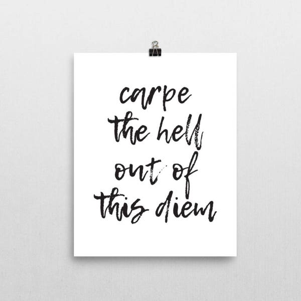 Carpe Diem Poster - Etsy