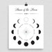 Phases of the Moon, Art Print, Lunar Phases, Dorm Room Decor, Halloween ...