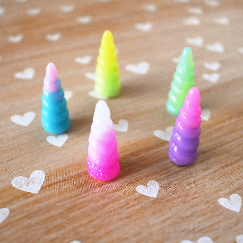 Unicorn Horn Magnets School Supplies Fantasy Decor Glitter - Etsy
