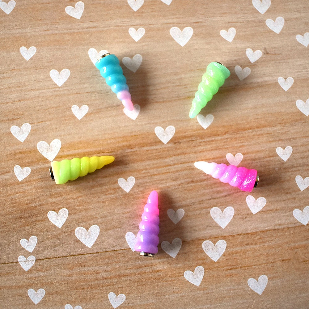 Unicorn Horn Magnets School Supplies Fantasy Decor Glitter - Etsy