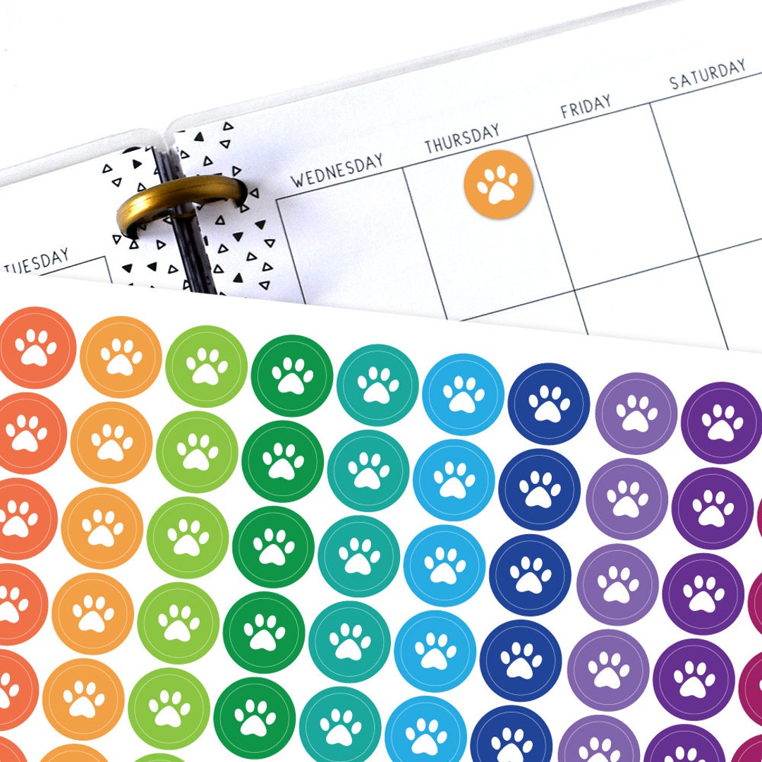 Paw Print Stickers, Planner Stickers, Vet Appointment, Dog Grooming ...