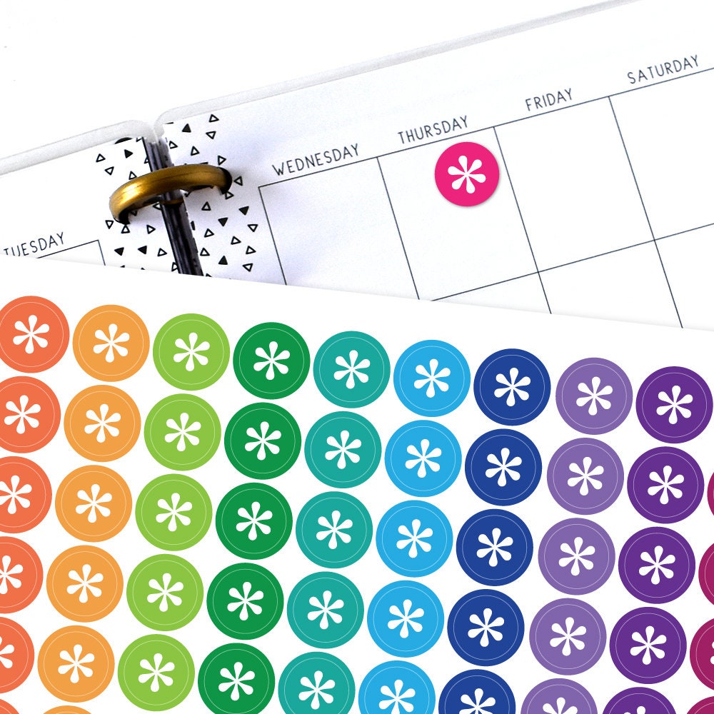 Asterisk Stickers Planner Stickers Bullet Journal to Do | Etsy