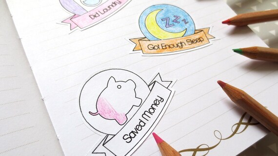 Adult Award Stickers Achievement Reward College Student | Etsy