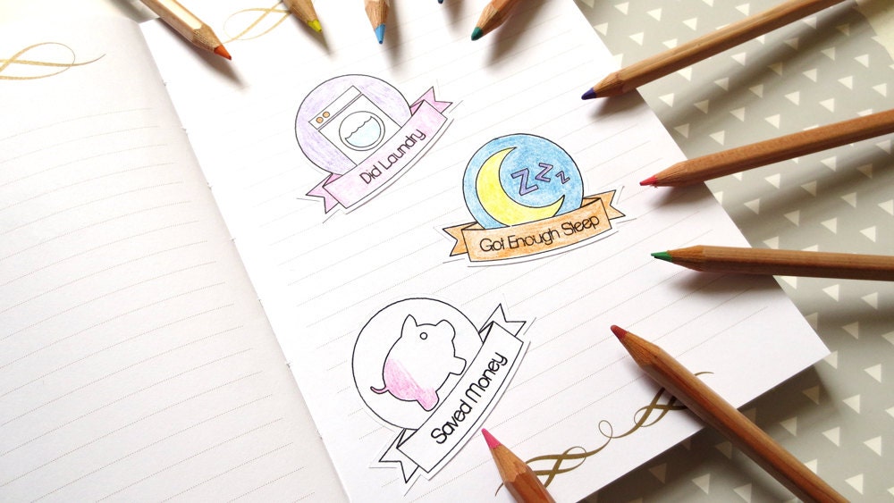 Adult Award Stickers Achievement Reward College Student - Etsy
