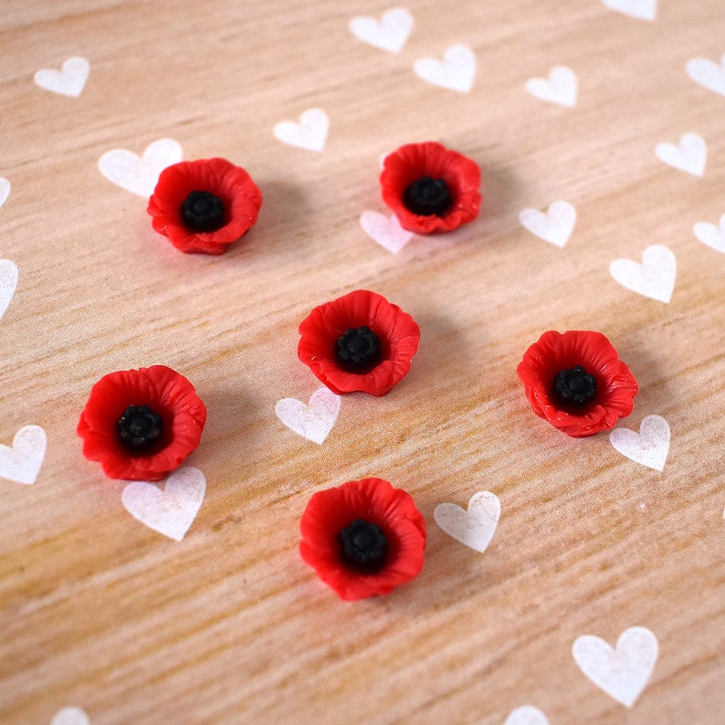 Poppy Magnets Red Poppies Anemone Flowers Floral Decor - Etsy