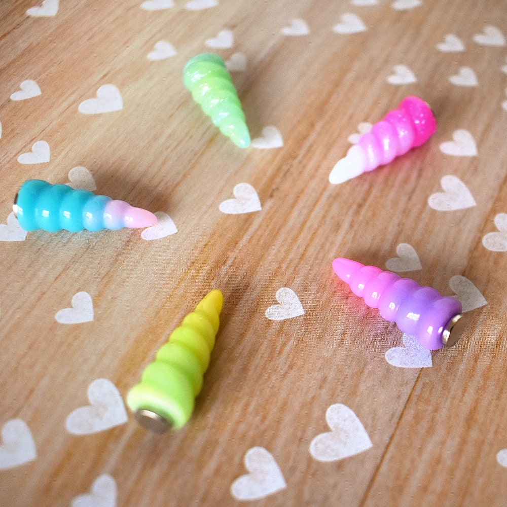 Unicorn Horn Magnets School Supplies Fantasy Decor Glitter - Etsy