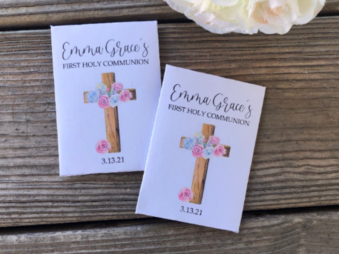 Communion Seed Packets, Personalized Baptismal Seed Packets, Custom ...