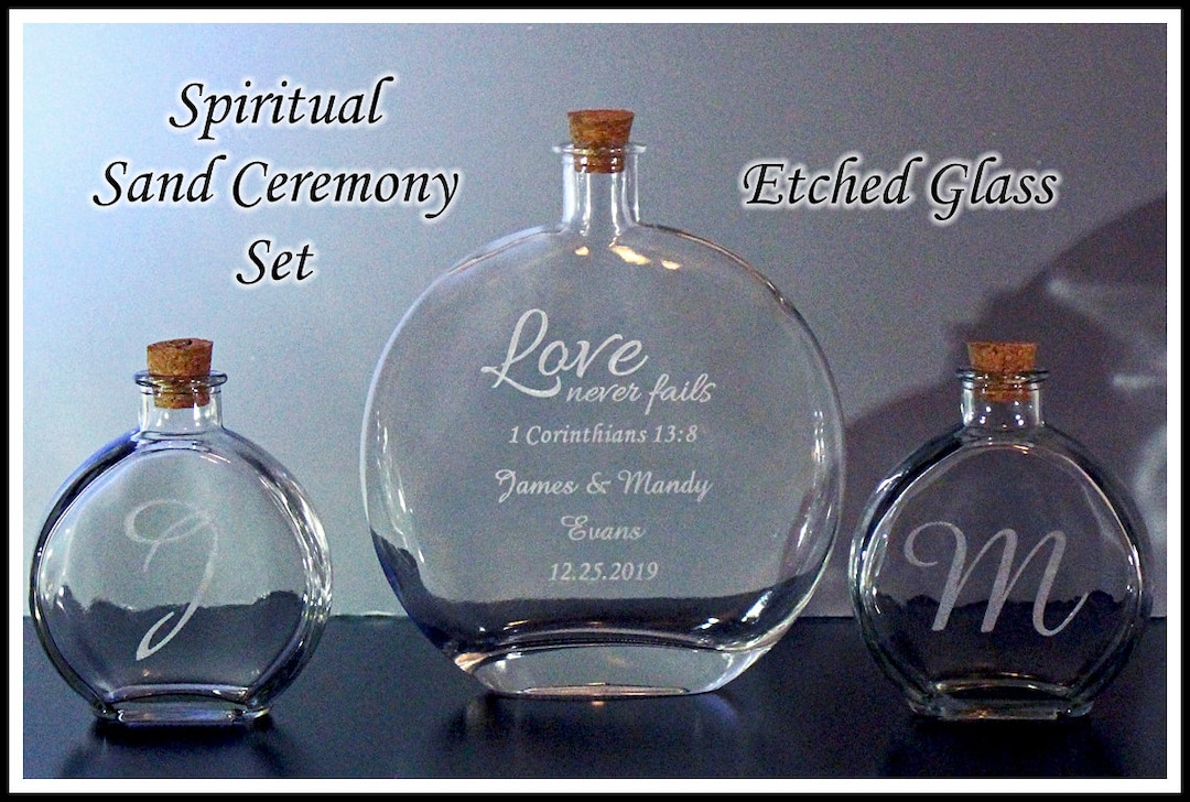Personalized Unity Sand Ceremony Set With Etched Bible Verse for Faith ...