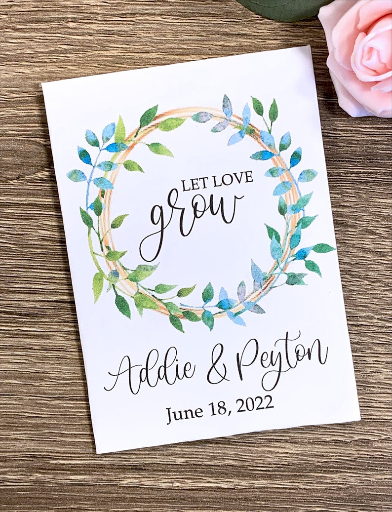Personalized Floral Ring Seed Packets Custom Seed Packets - Etsy