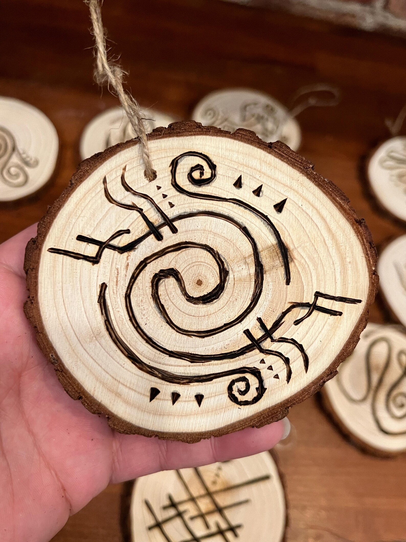 Custom Wood Burned Sigil - Etsy