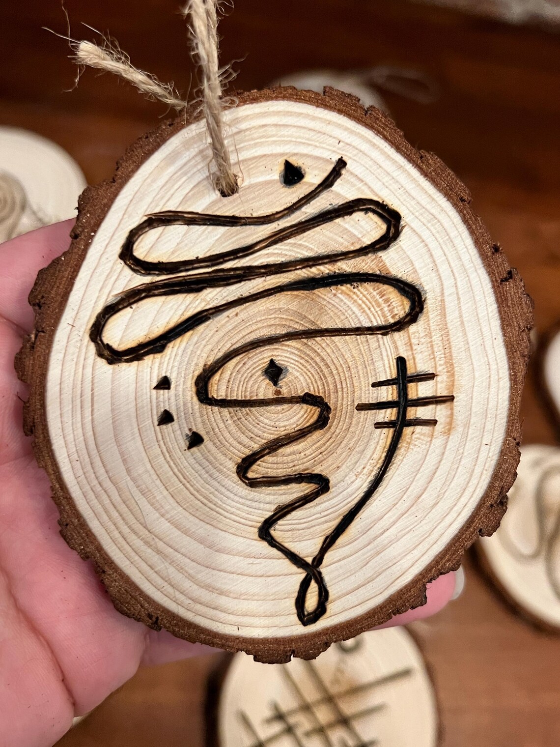 Custom Wood Burned Sigil - Etsy