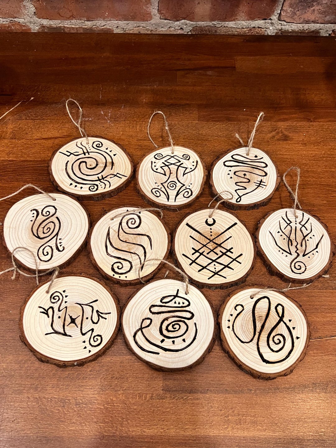 Custom Wood Burned Sigil - Etsy
