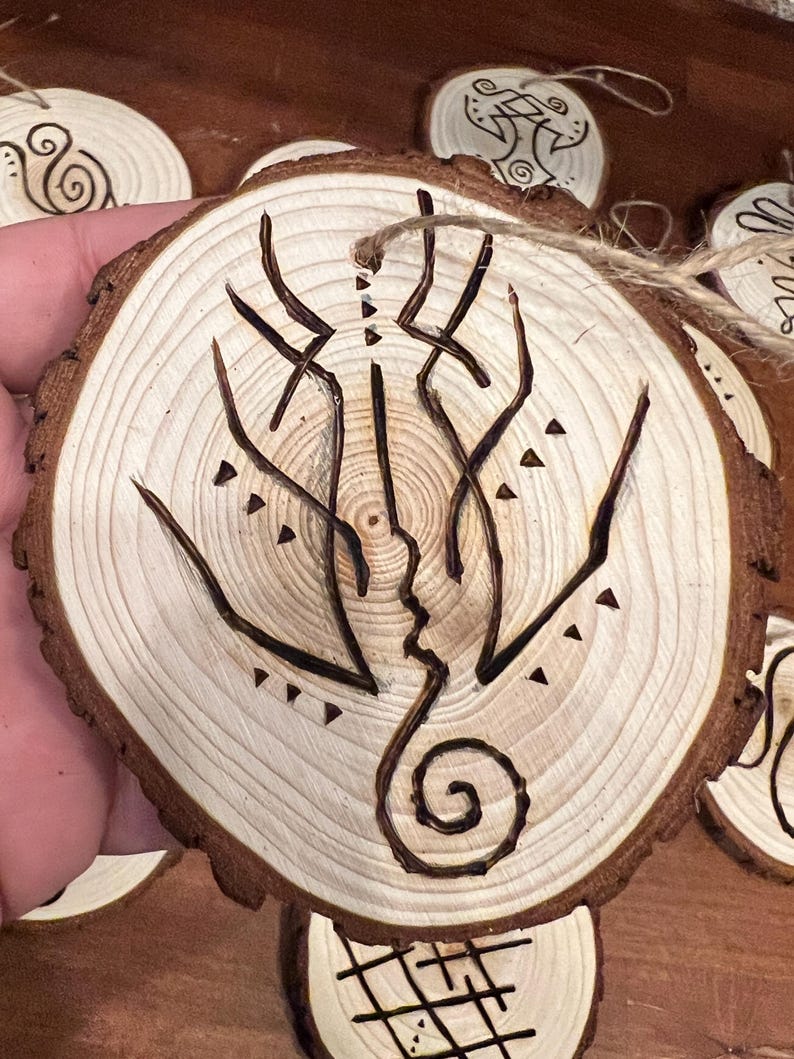 Custom Wood Burned Sigil - Etsy