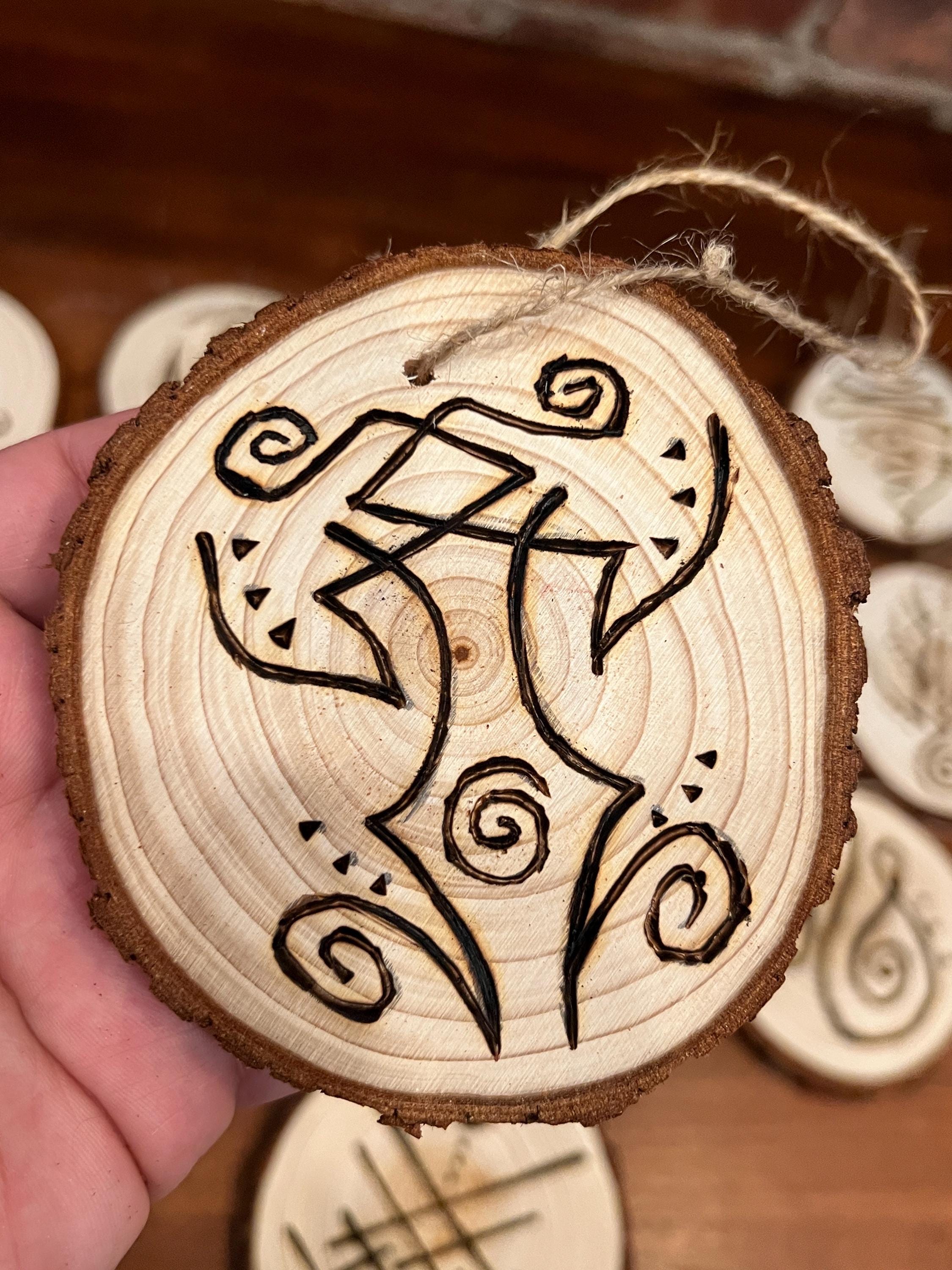 Custom Wood Burned Sigil - Etsy