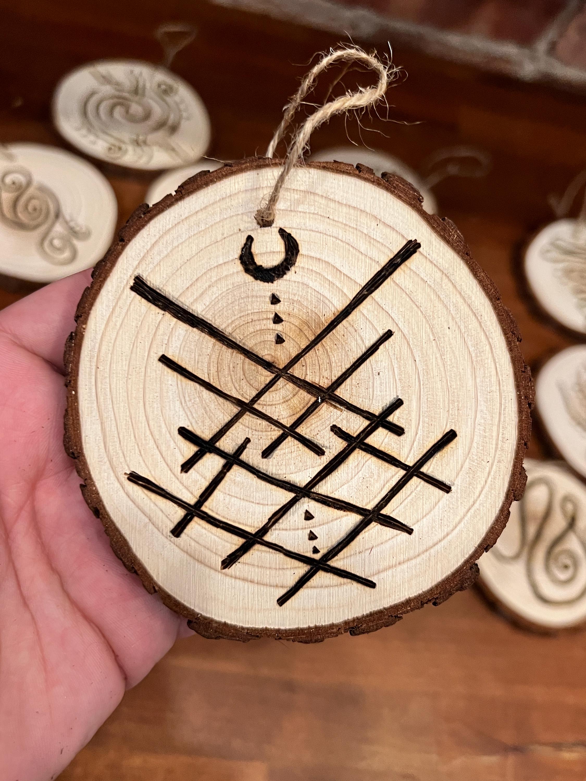 Custom Wood Burned Sigil - Etsy