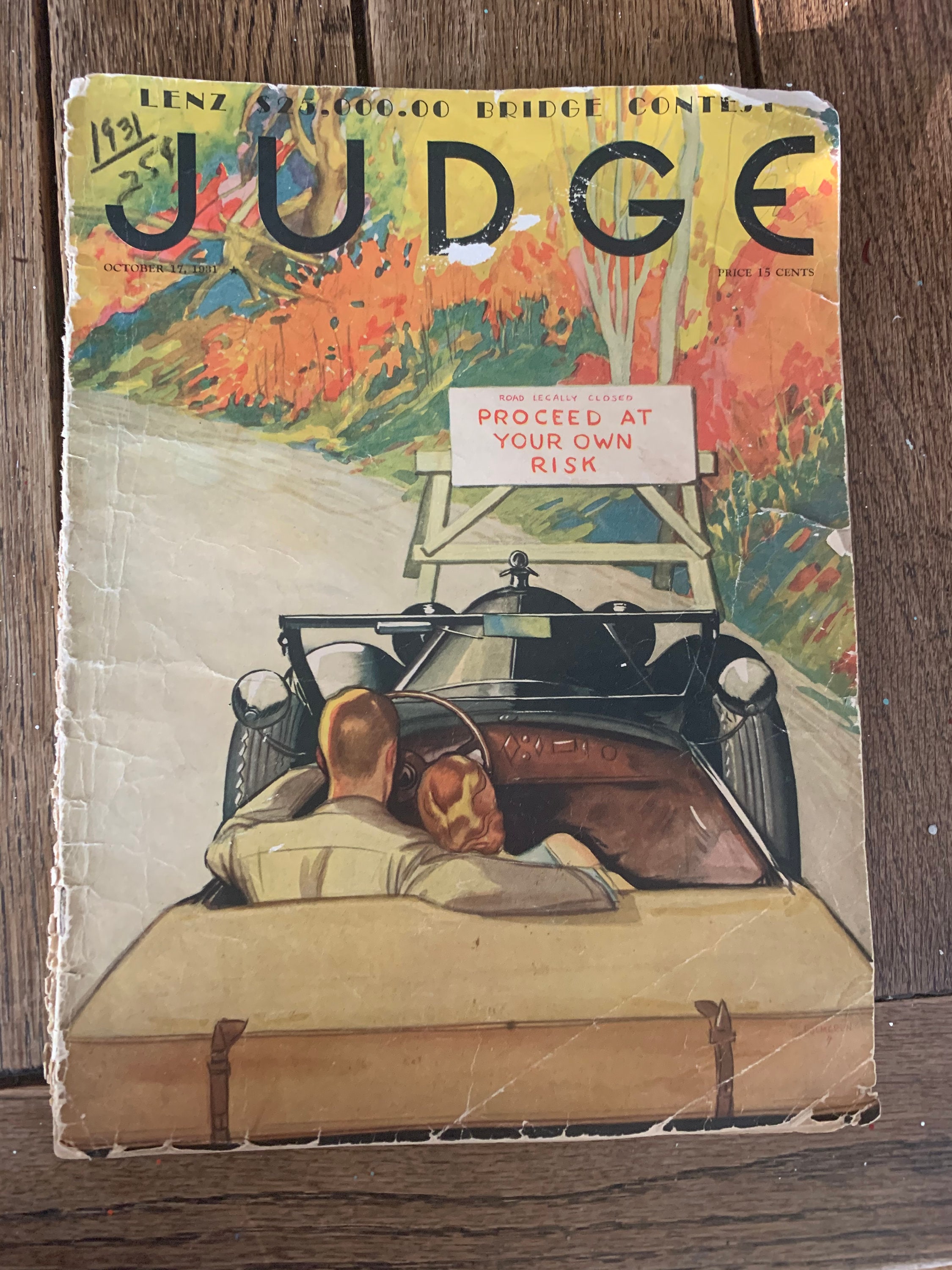 Oct 17, 1931 Judge Magazine Proceed at Your Own Risk - Etsy