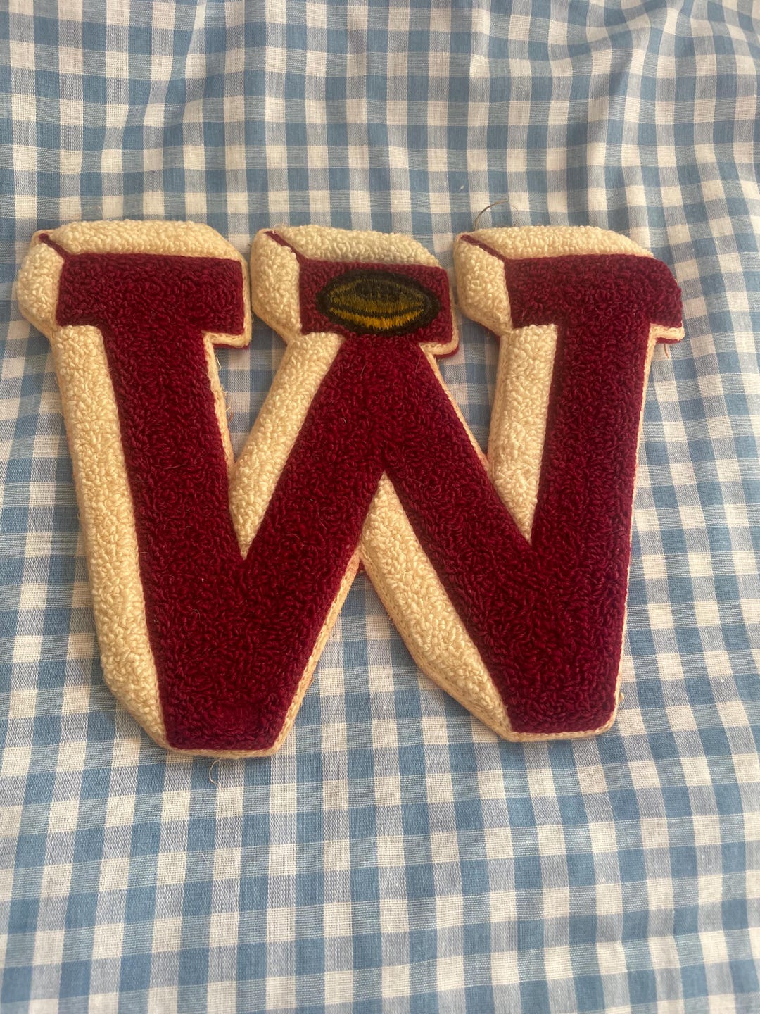 Junior Varsity W Letter With Football Logo - Etsy