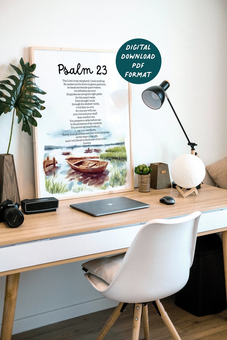 Psalm 23 Printable Psalm 23 Psalm 23 Art Bible Verse - Etsy