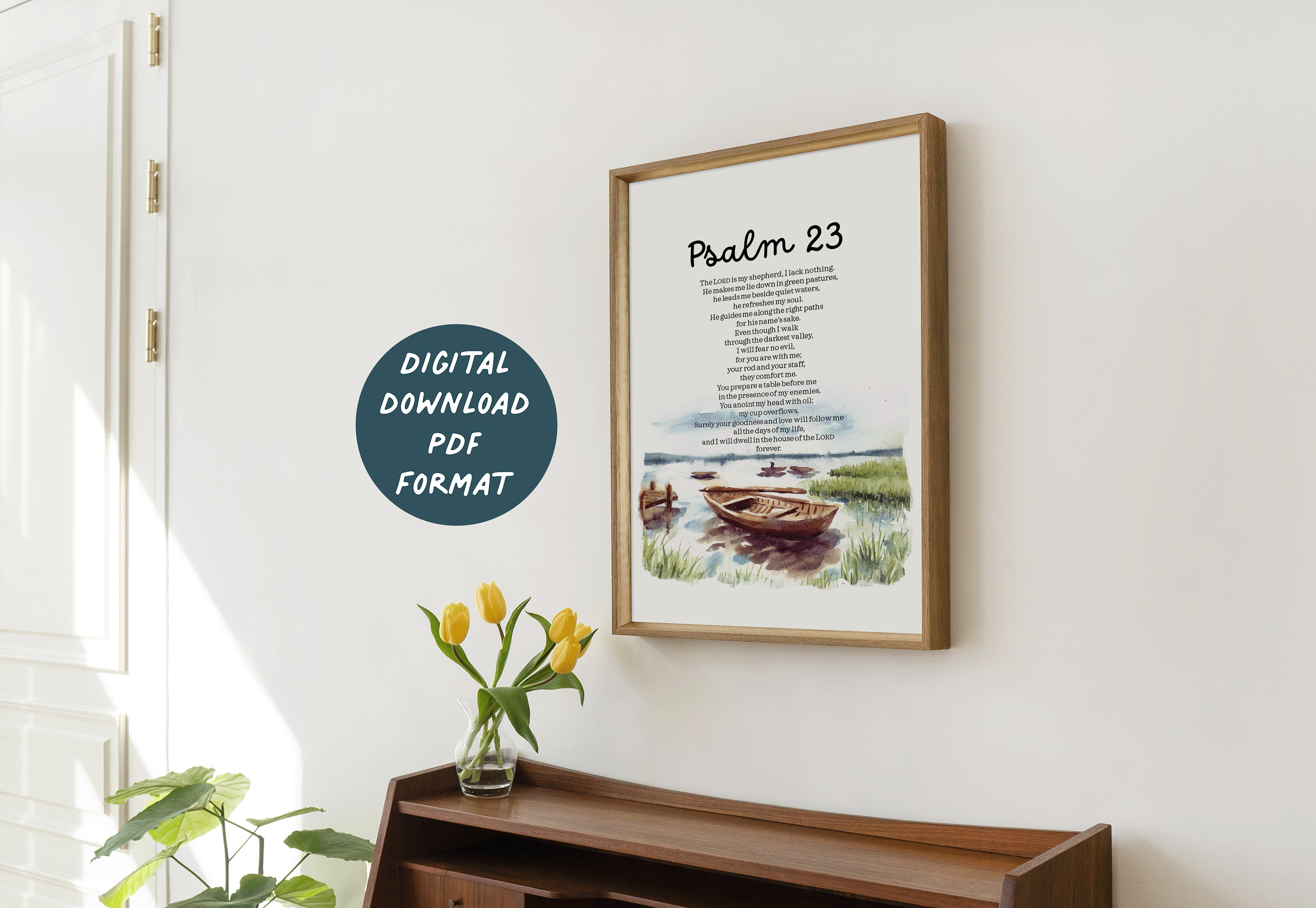 Psalm 23 Printable Psalm 23 Psalm 23 Art Bible Verse - Etsy