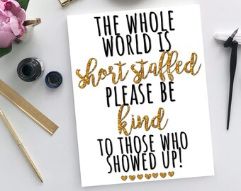 Short Staff Sign - Etsy Ireland