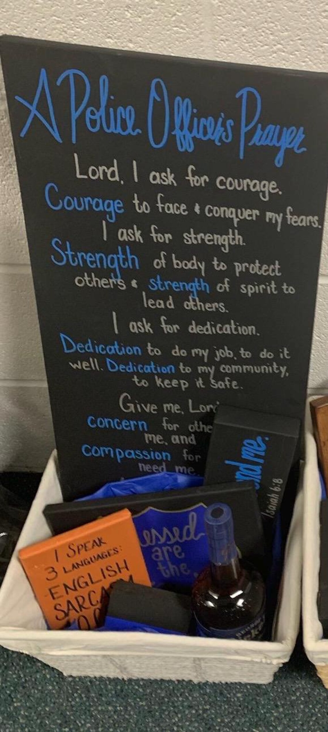 Back the Blue Gift Basket: Police Officer Appreciation - Handmade - Etsy