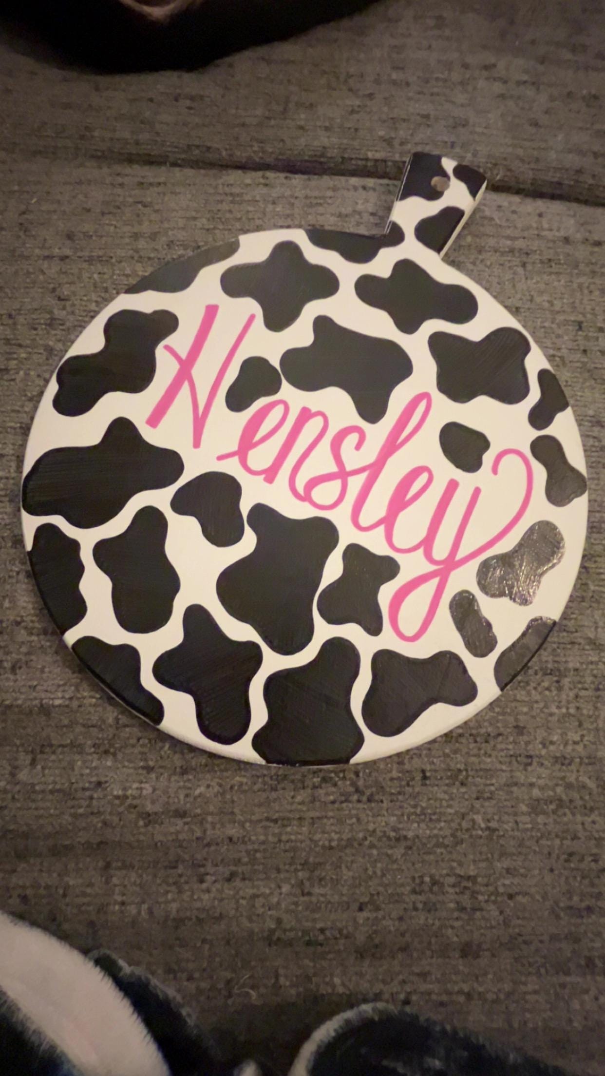 Cow Print Name Sign: Custom Farmhouse Nursery Decor - Etsy