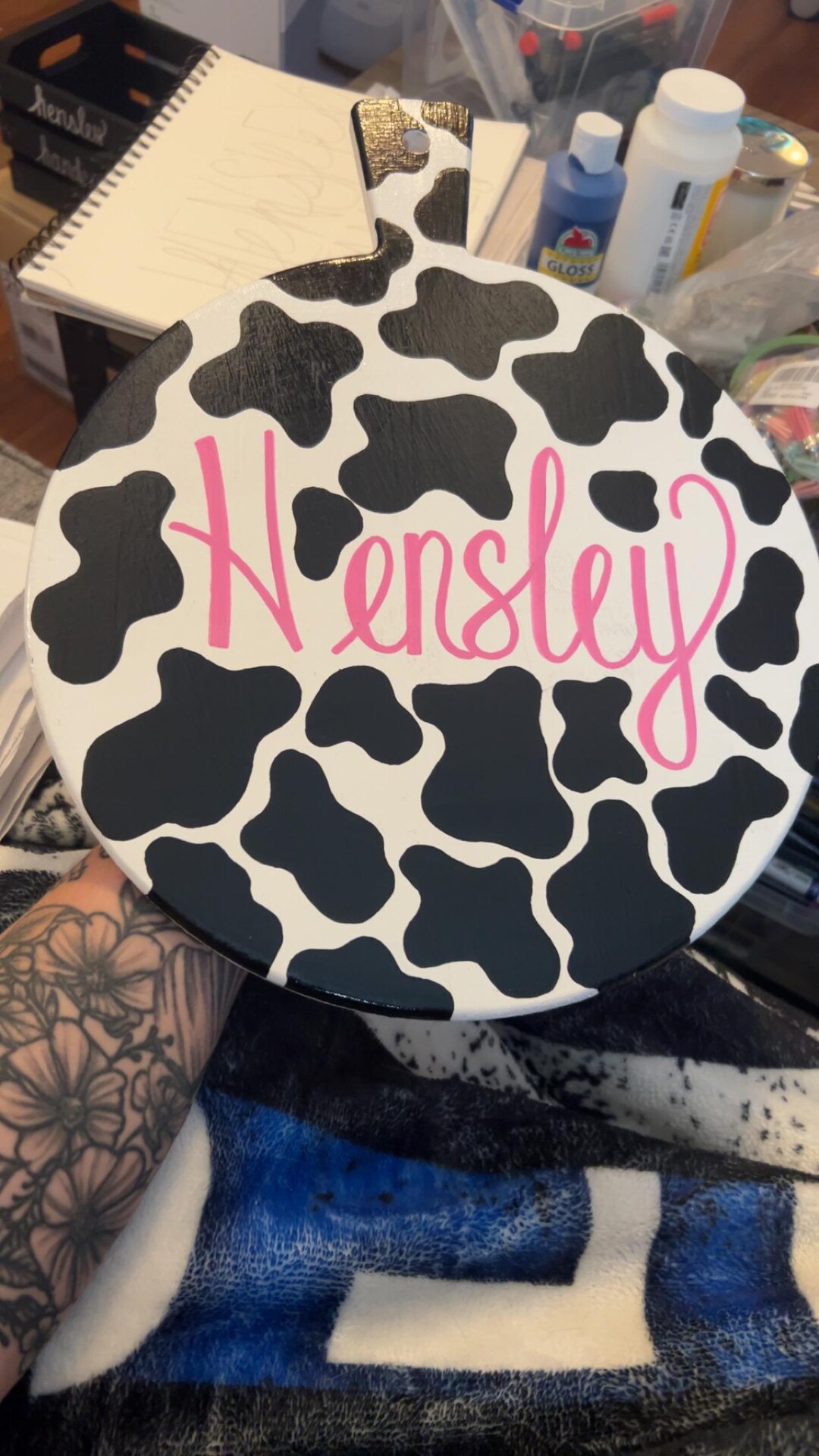 Cow Print Name Sign: Custom Farmhouse Nursery Decor - Etsy