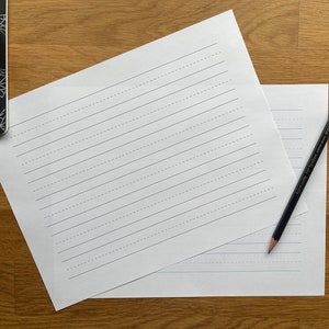 Printable Lined Paper PDF for Elementary Kids Writing Practice Digital ...